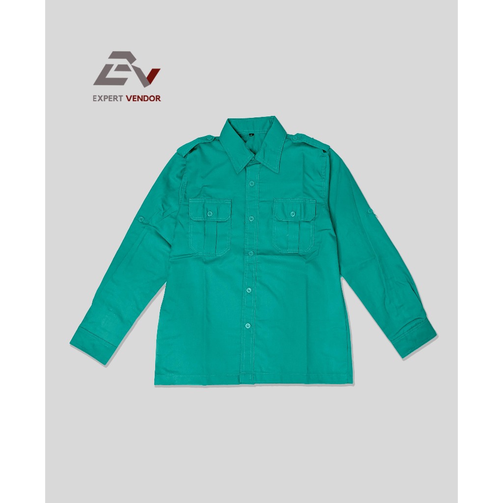 Jual BAJU KEMEJA POLOS HIJAU TOSCA MUDA / lapangan/ komunitas ...
