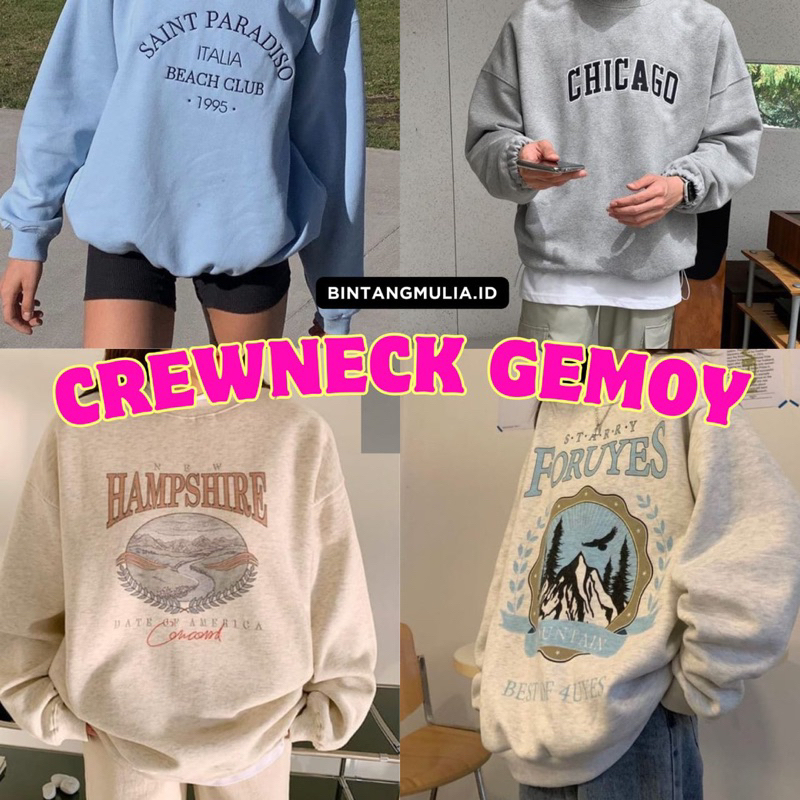 Jual CREWNECK SWEATER GEMOY DEWASA | Shopee Indonesia