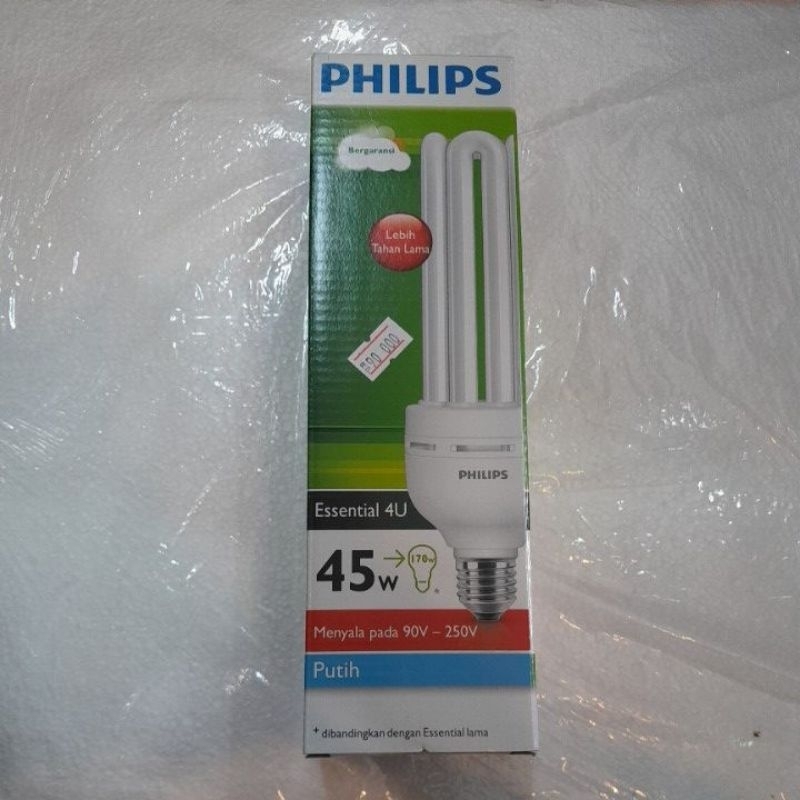 Jual LAMPU PHILIPS ESSENTIAL 4U 45W (White) | Shopee Indonesia