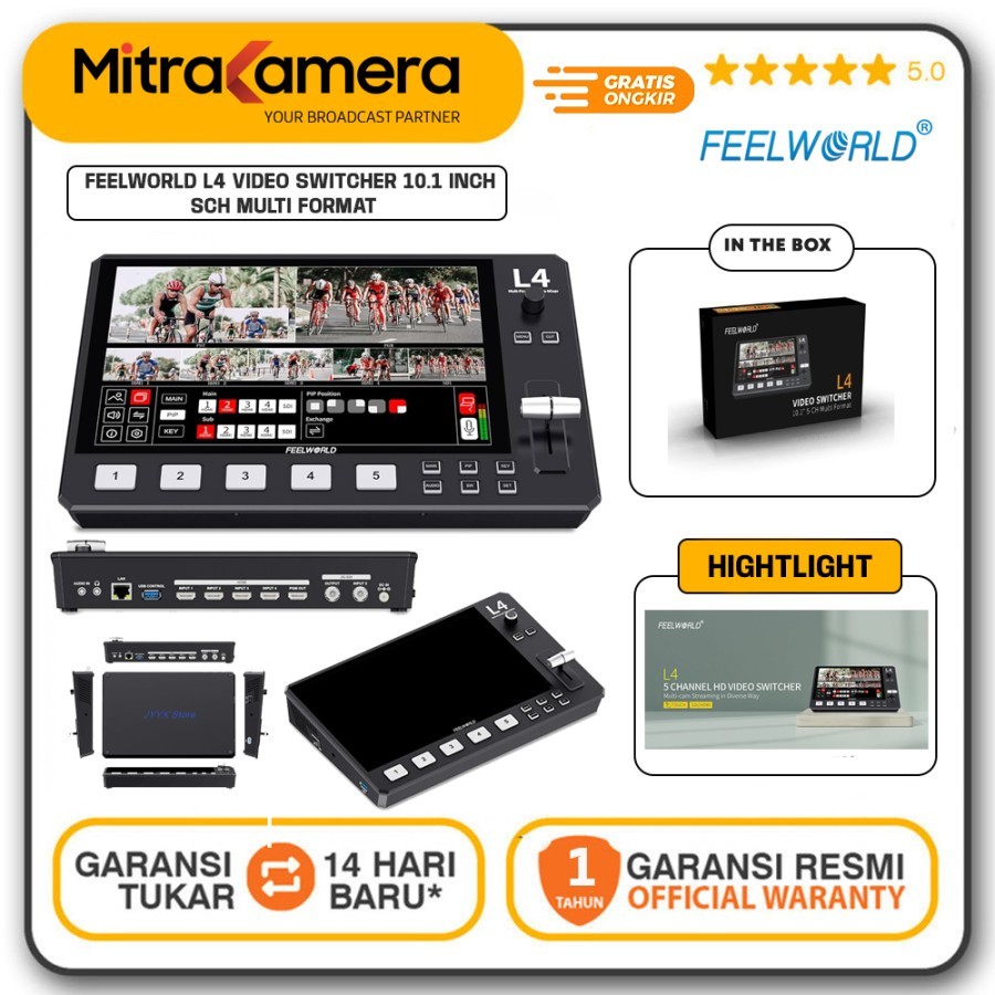 Jual FEELWORLD L4 VIDEO SWITCHER 10.1 INCH SCH MULTI FORMAT | Shopee ...