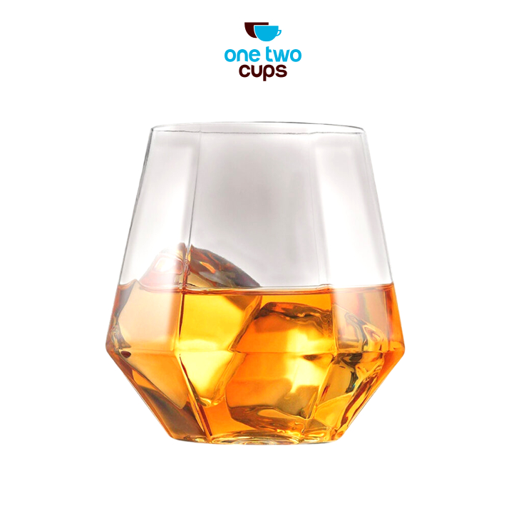 Jual One Two Cups Gelas Minuman Diamond Crystal Borosilicate Glass 310 ml - GW107 | Shopee Indonesia