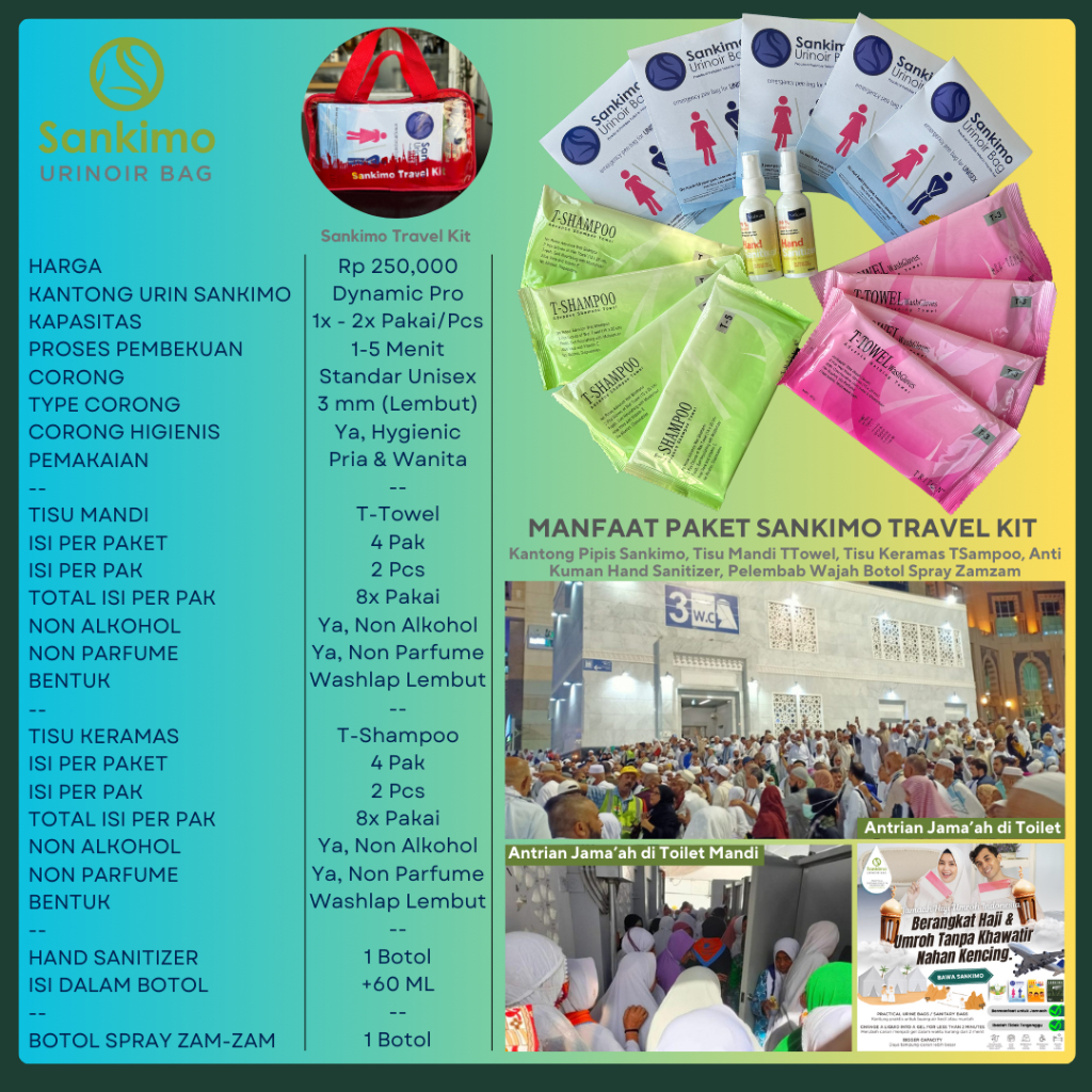 Jual Sankimo Paket Lengkap Haji Umroh Travel Kit | Shopee Indonesia