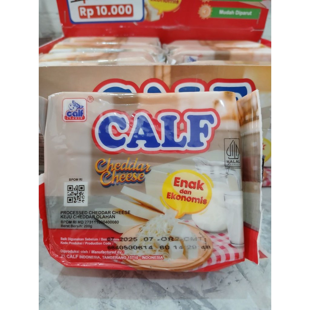 Jual Keju Calf Cheddar Cheese 200g | Shopee Indonesia