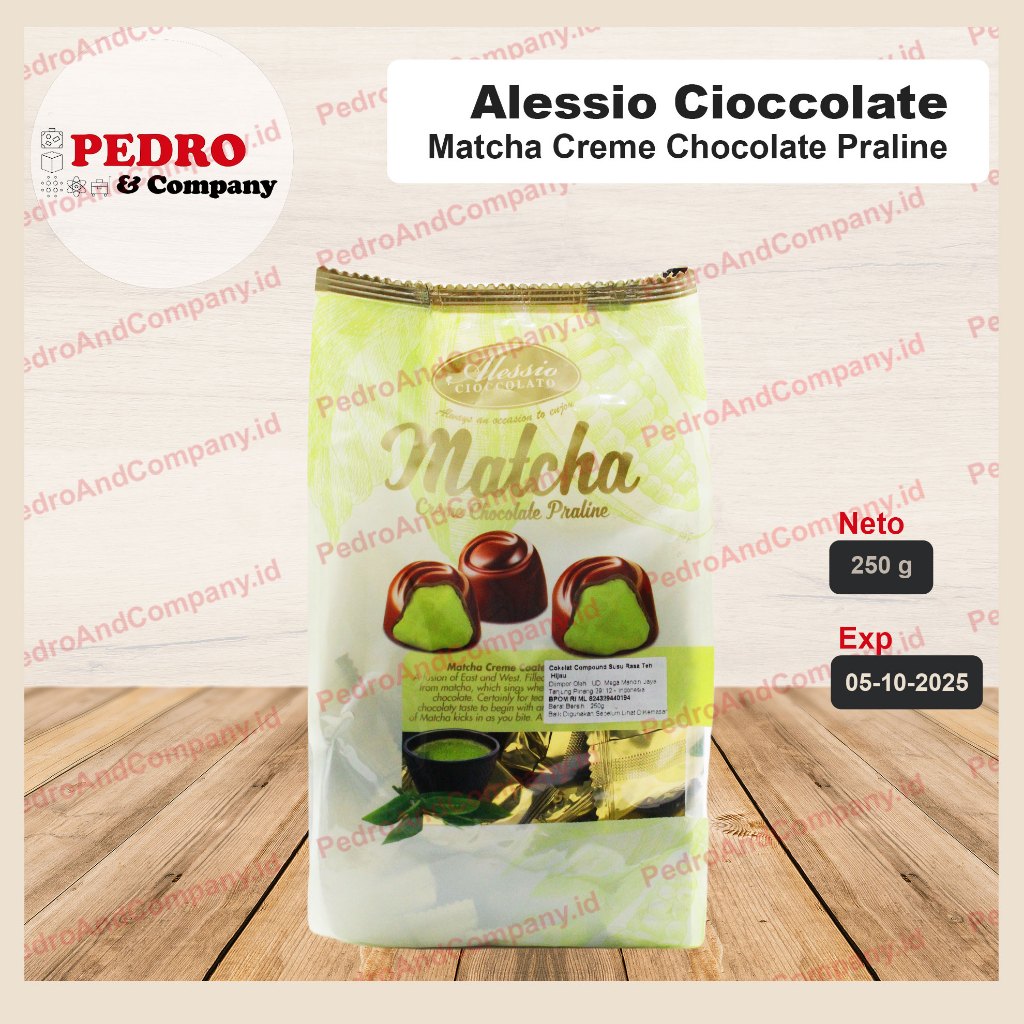 Jual Alessio coklat Matcha creme chocolate praline 250 gram | Shopee ...