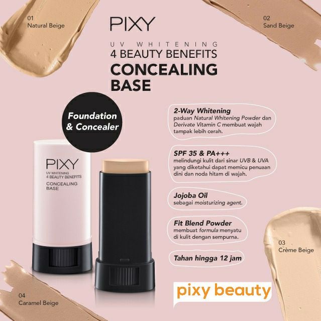 Jual PIXY Concealing Base 9g ( UV Whitening 4 Beauty Benefits concealer ...