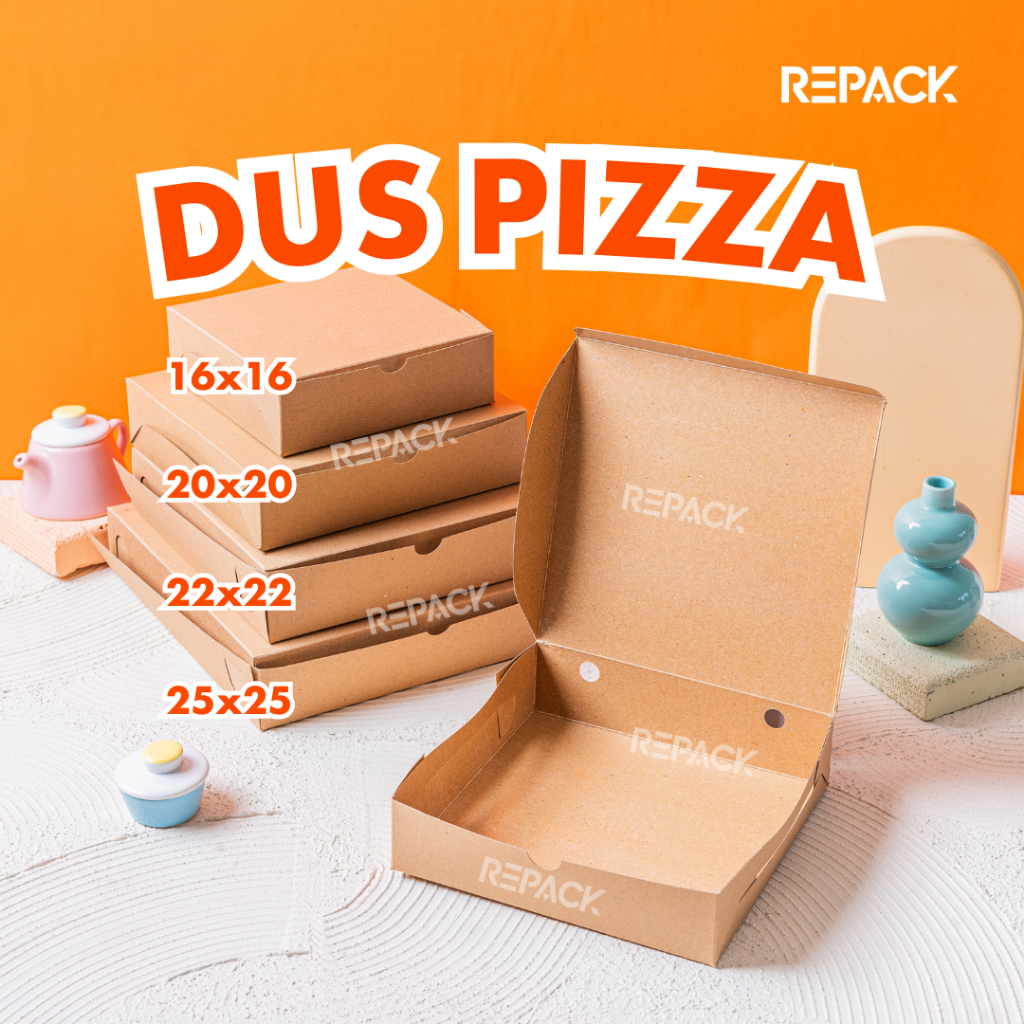Jual BOX PIZZA DUS PIZZA UKURAN 16X16 , 20X20 , 22X22 , 25X25 KRAFT ...