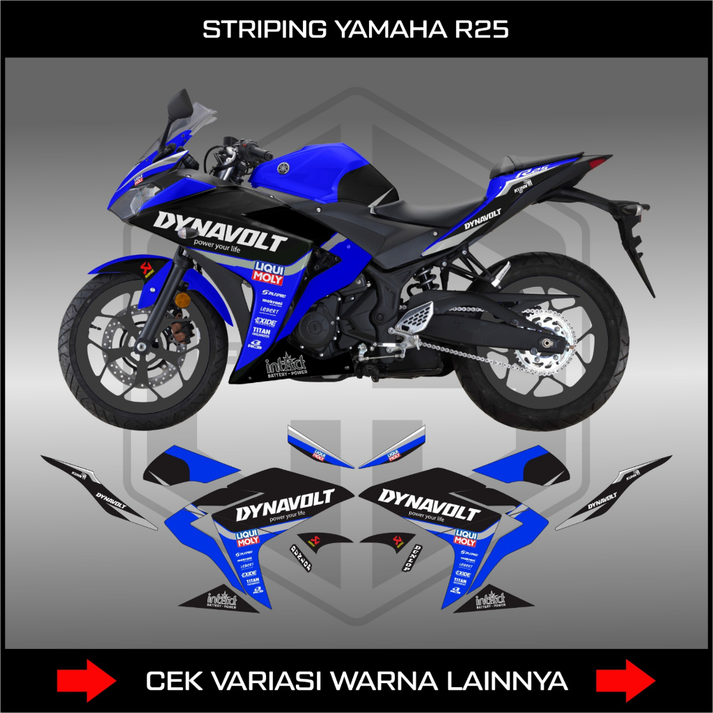 Jual STICKER DECAL YAMAHA R25 OLD / YZF R25 / STIKER STRIPING YAMAHA ...