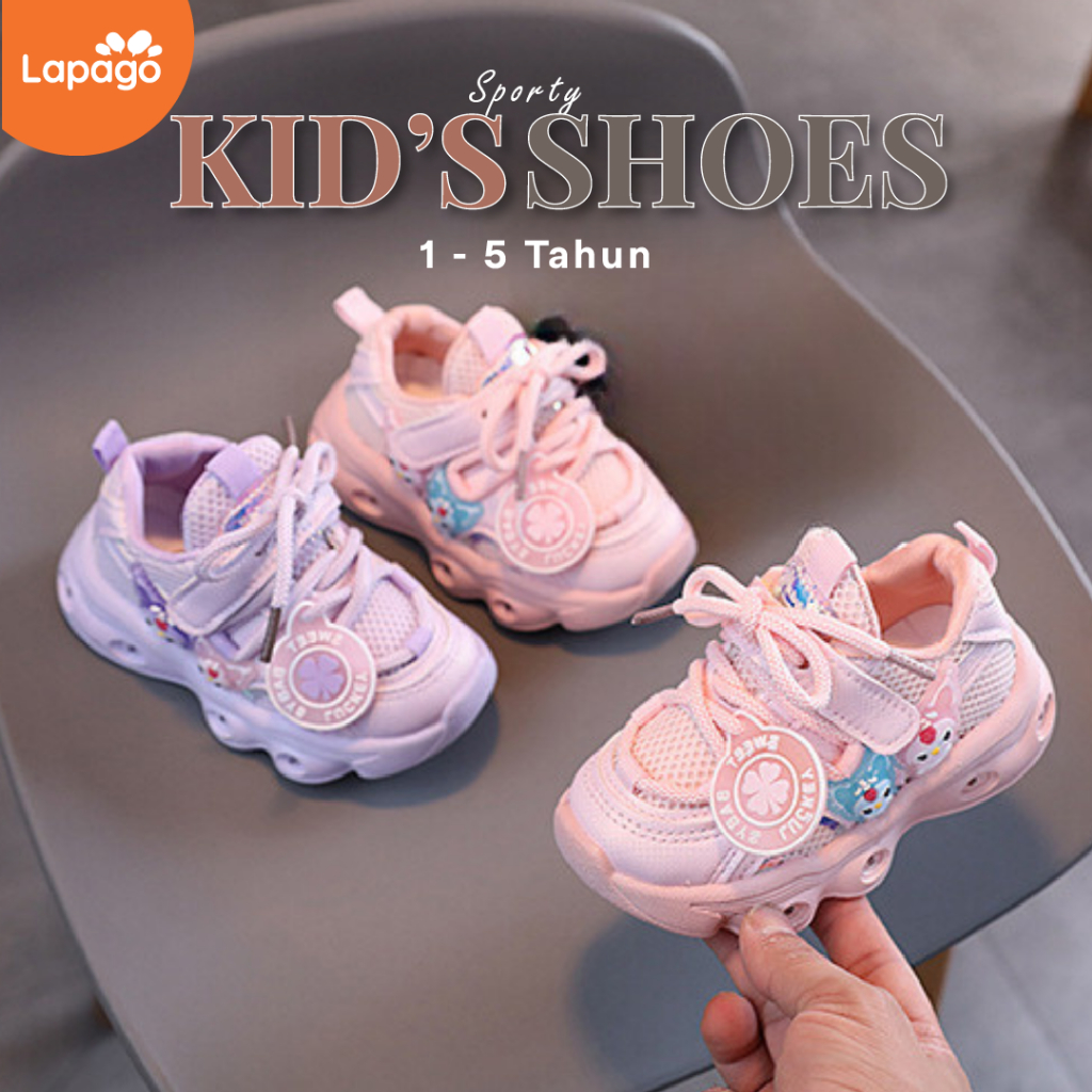 Jual LAPAGO FREE BOX Sepatu Sneakers Casual Anak Kartun Laki Perempuan Sporty Usia 1 - 5 Tahun ...