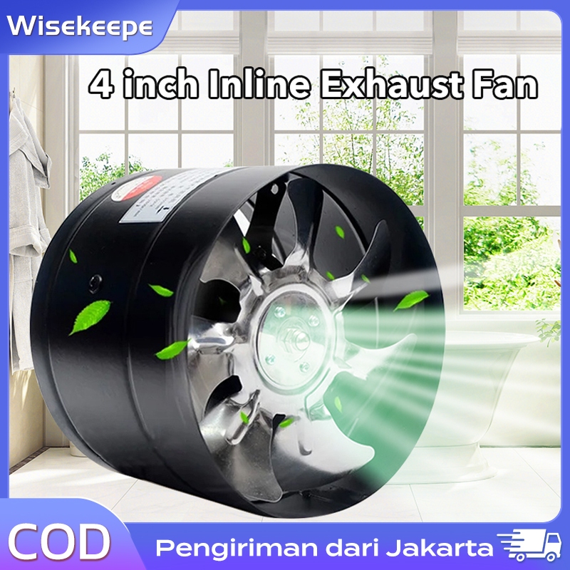 Jual 4 Inch Inline Duct Fan Metal Blade Booster Fan Air Duct Fan 220V ...