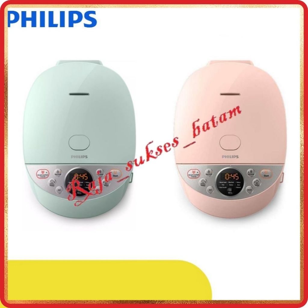 Jual Philips Digital Rice Cooker 1.8 L HD4515 Pink Soft & hijau BATAM ...