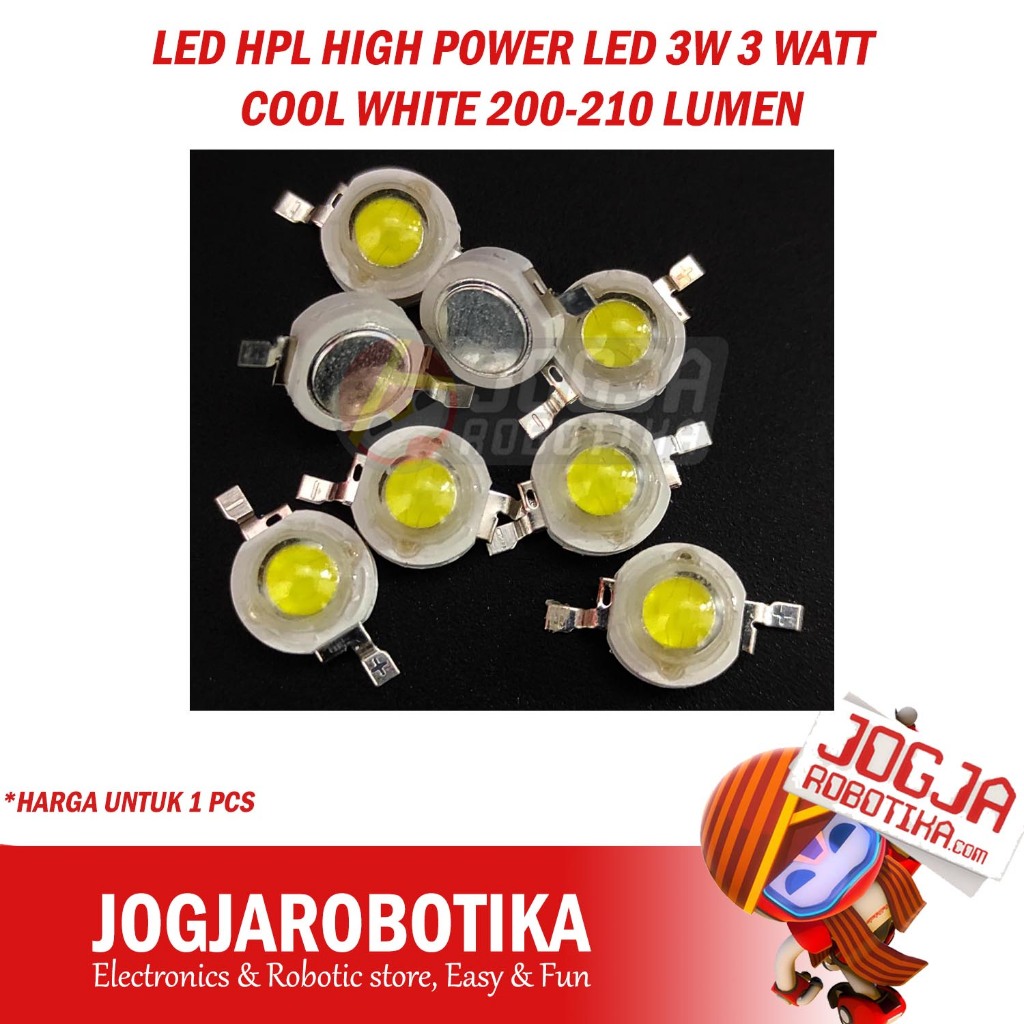 Jual LED HPL HIGH POWER LED 3W 3 WATT COOL WHITE 200-210 LUMEN | Shopee Indonesia