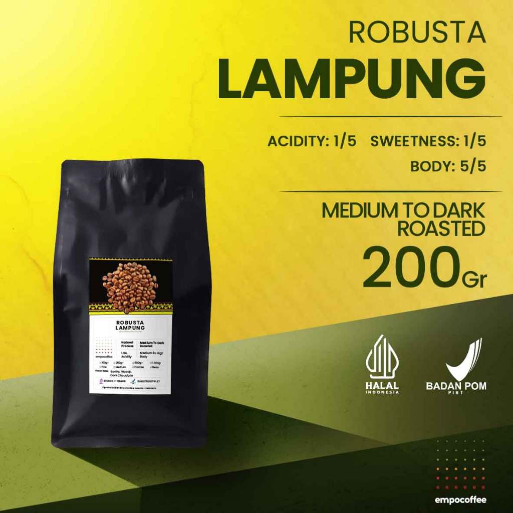 Jual Empo Coffee Biji Kopi Bubuk Robusta Lampung Tanggamus Sumatra ...