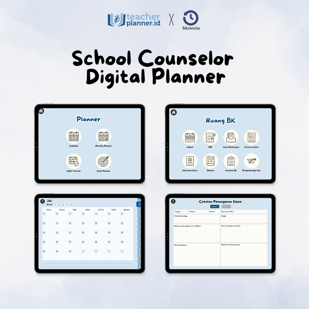 Jual Digital School Counselor Planner | Planner Digital untuk Guru BK ...