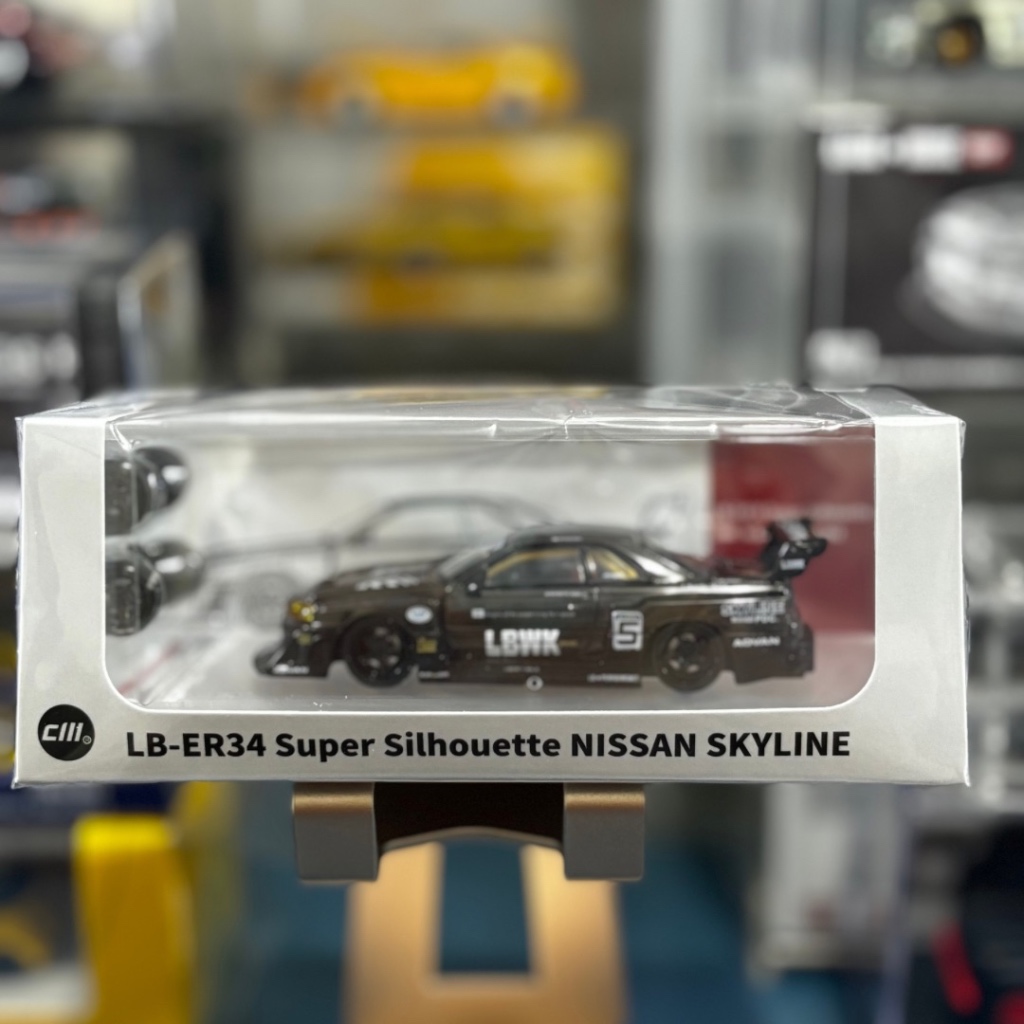 Jual CM Model 1/64 LB-ER34 Super Silhouette NISSAN SKYLINE LBWK - Grey ...