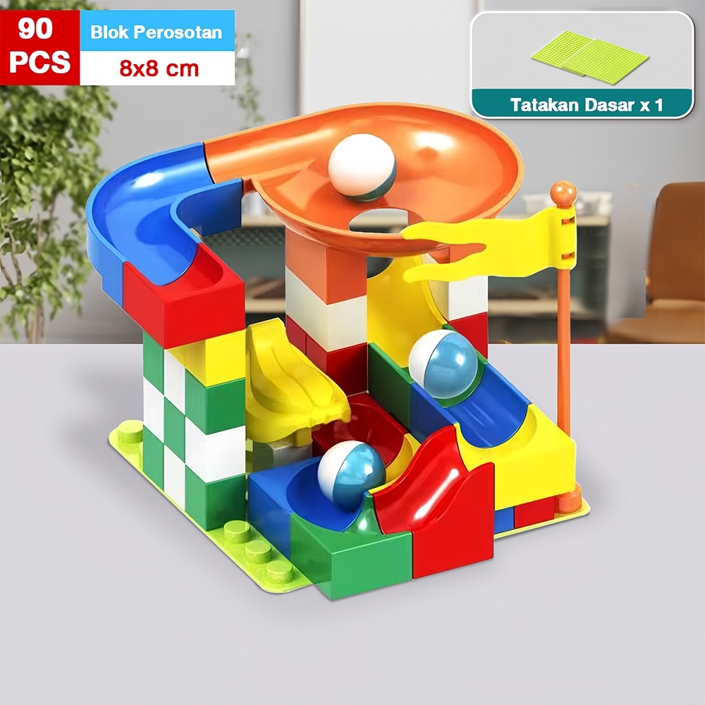 Jual Uoptoy Balok Susun Mainan Anak Building Brick Balok Susun Track ...