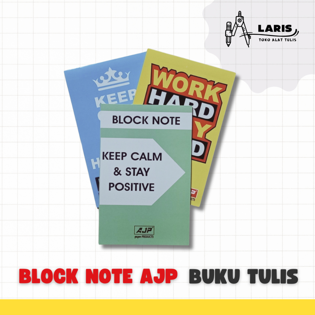 Jual Block Note A5 AJP I Block Note Standar Seminar | Garis | 1Pak/12 ...