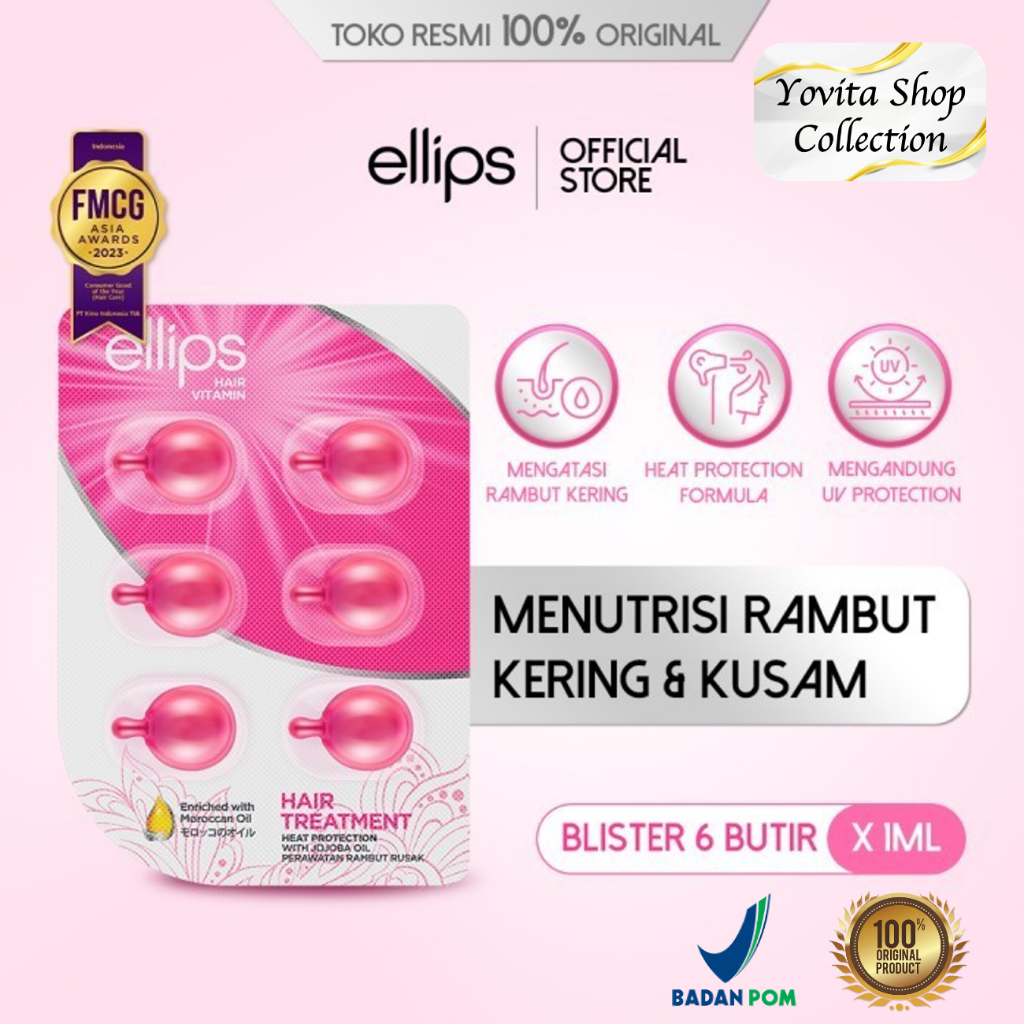Jual Ellips Hair Vitamin Blister 6 Butir Hair Treatment | Vitamin ...