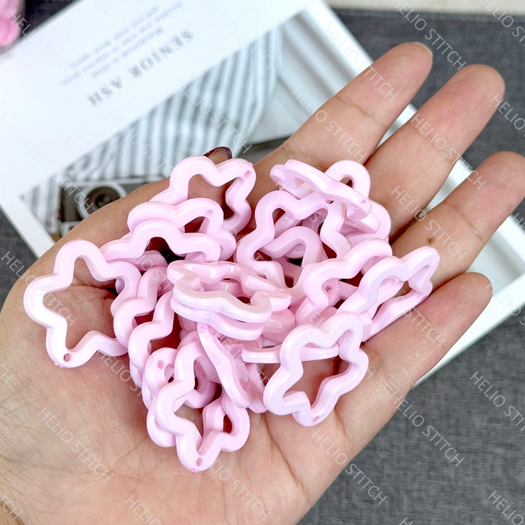 Jual 10 pcs Manik-manik Mote Charm - Bunga Flower Frame Besar | Shopee ...
