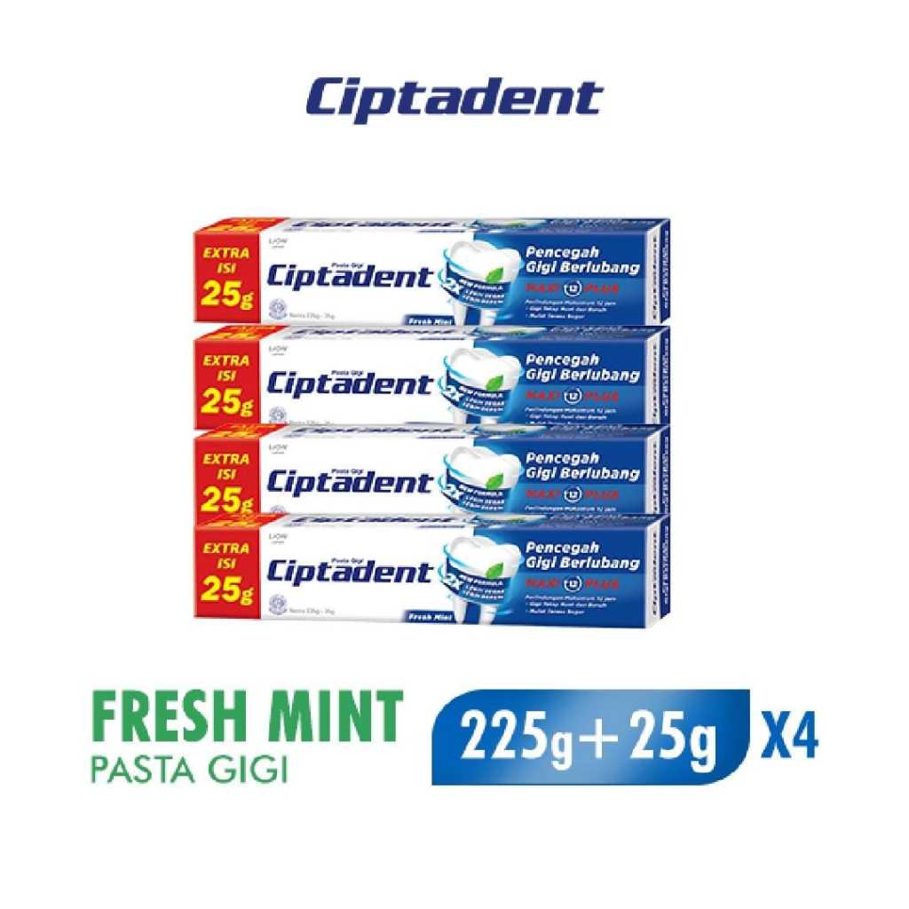 Jual [ Paket isi 4 ] Ciptadent Pasta Gigi Maxi Jumbo Fresh Mint 225gr x ...