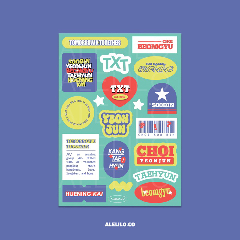 Jual TXT / TOMORROW X TOGETHER STICKER SET | Shopee Indonesia