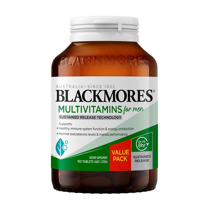 Jual Blackmores Multivitamin For Men Sustained Release 150 Tablets Exclusive Size | Shopee Indonesia
