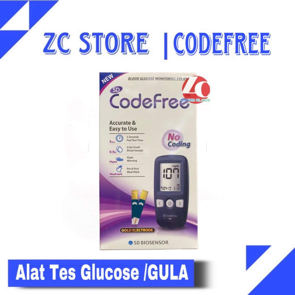 Jual SD Biosensor CodeFree Monitor / Alat Test Kadar Gula Darah ...