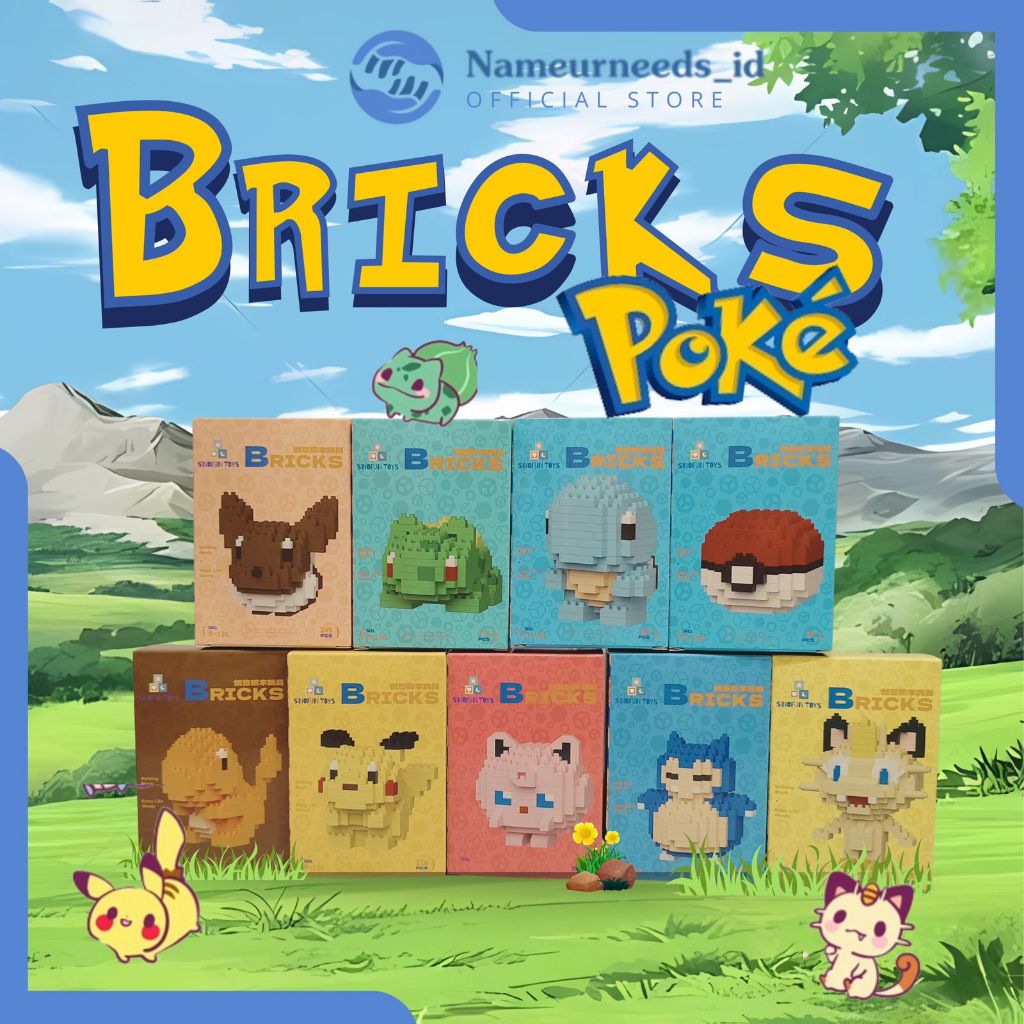 Jual Nano Block Model Karakter Edisi Pokemon Mainan Balok Edukasi Anak ...