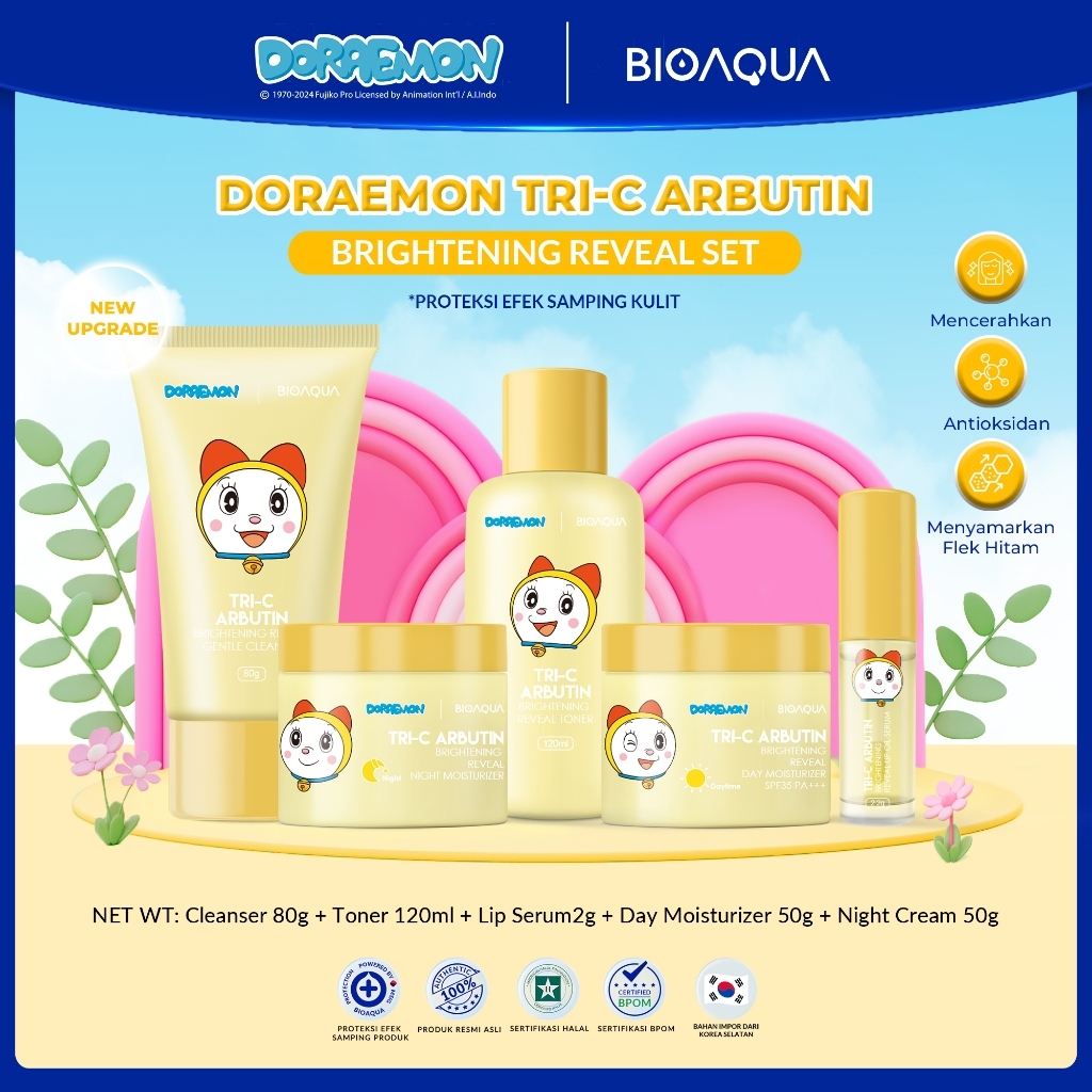 Jual BIOAQUA x DORAEMON Skincare Set Anak Paket 5pcs (Glowing Set ... Jual BIOAQUA x DORAEMON Skincare Set Anak Paket 5pcs (Glowing Set ...