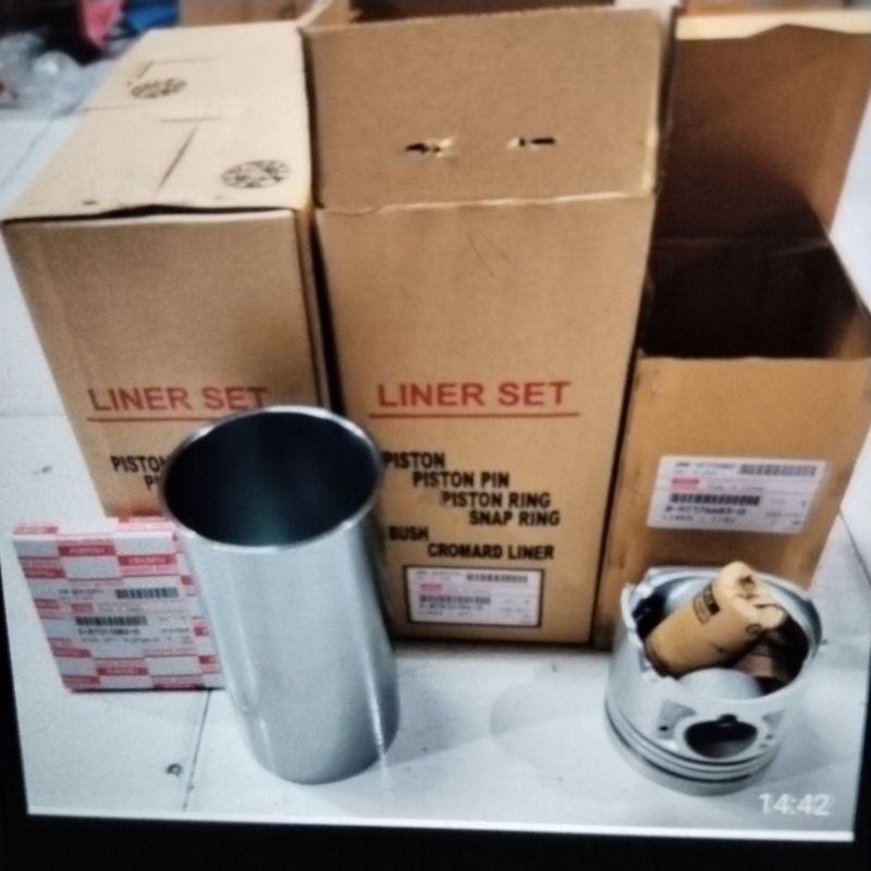 Jual LINER KIT SET BORING PISTON RING SEHER ISUZU ELF NKR NLR 55 EURO 2 ...