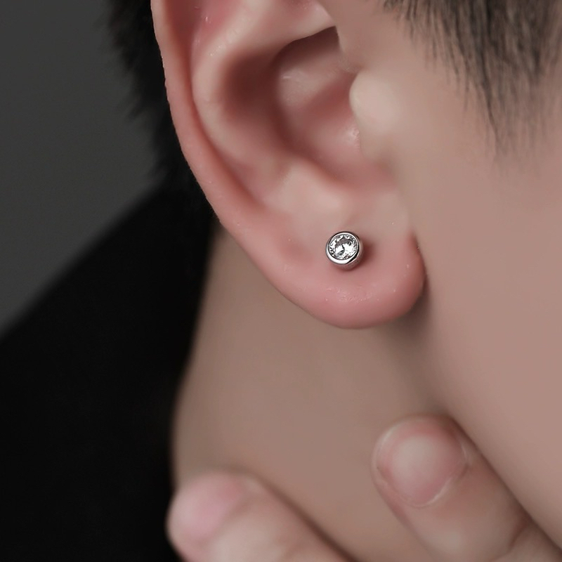 Jual Anting Magnet Titanium Batu Berlian Pria Wanita Anti karat Starboy ...