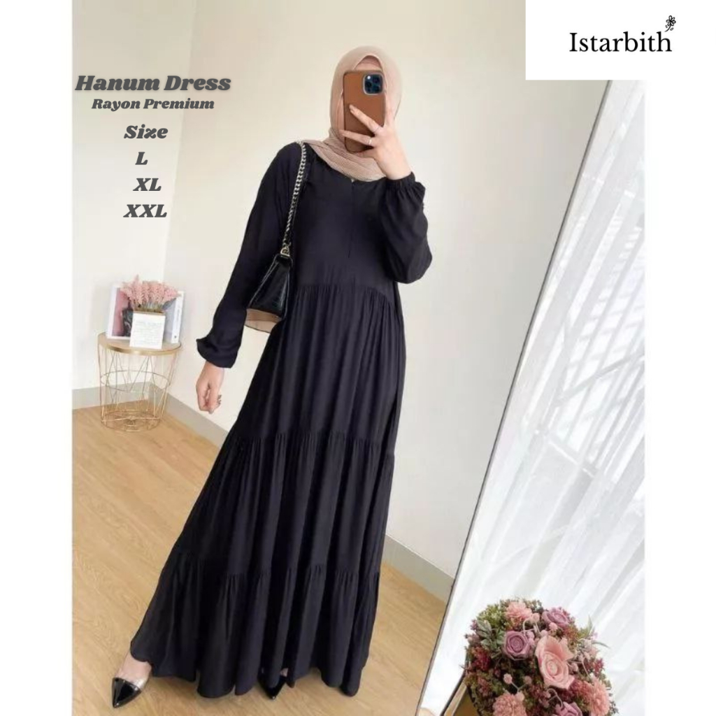 Jual Hanum Dress Premium - Gamis Rayon Polos Premium Wanita Busui Friendly - Homey Dress VOL 01 ...