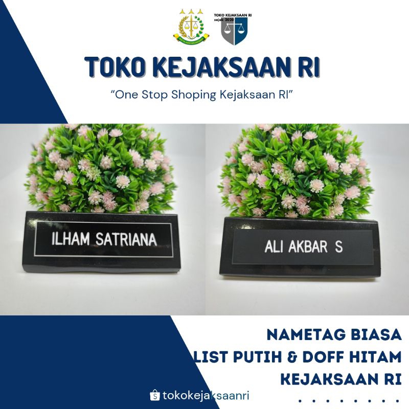 Jual NAMETAGE NAME TAG PAPAN NAMA BIASA KEJAKSAAN RI | Shopee Indonesia