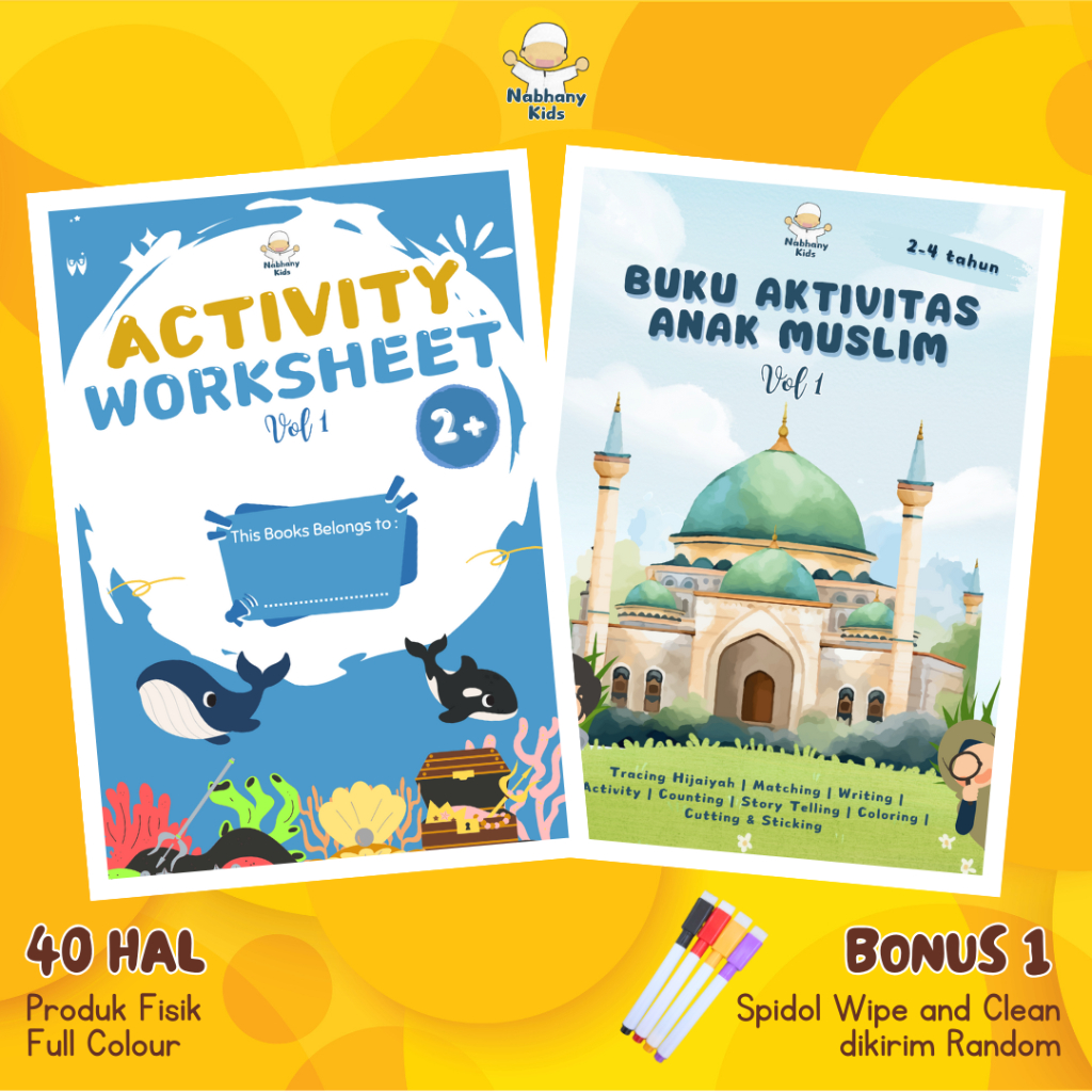 Jual Worksheet Buku Aktivitas Pertama Anak, Buku Aktivitas Anak 3 tahun ...