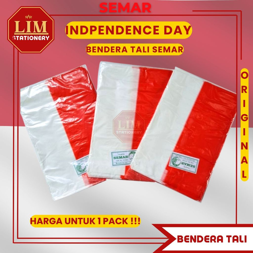Jual (100pcs) Bendera Tali Plastik Merah Putih - SEMAR | Shopee Indonesia