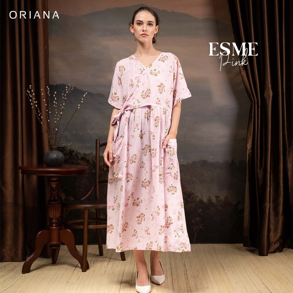 Jual Oriana Homewear Daster Modern Kerah V-Neck Esme Series | Daster ...