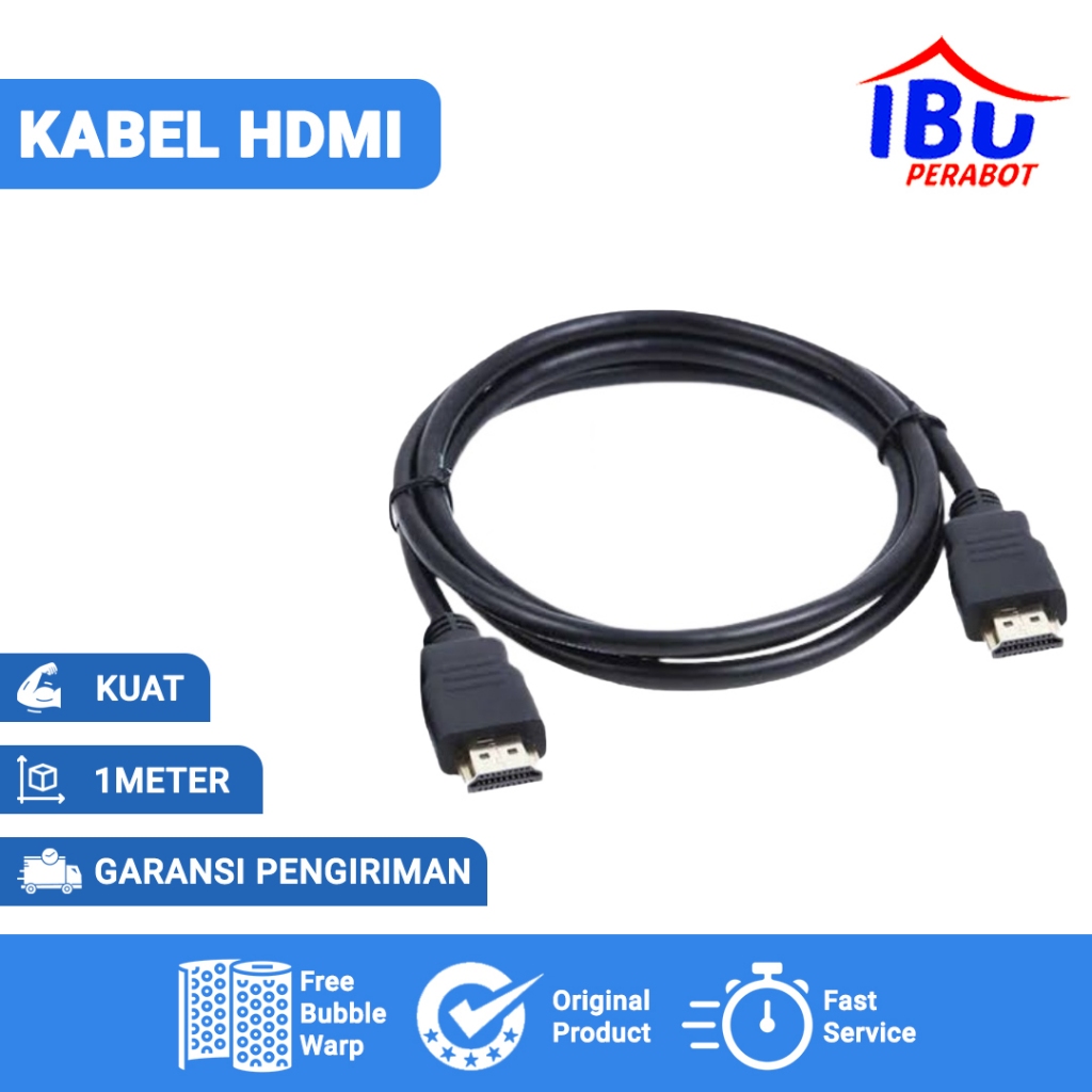 Jual KABEL HDMI/Kabel HDMI Ke HDMI 1 Meter Full Cocok Untuk STB Set Top ...