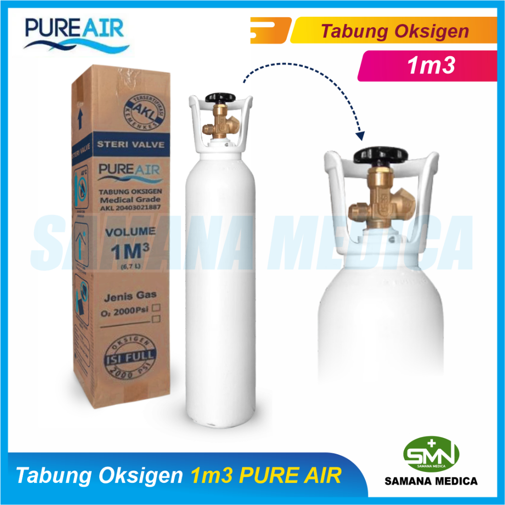 Jual GOSEND ONLY Tabung Oksigen PURE AIR Medis 1M3 isi Full Tanpa Troli ...