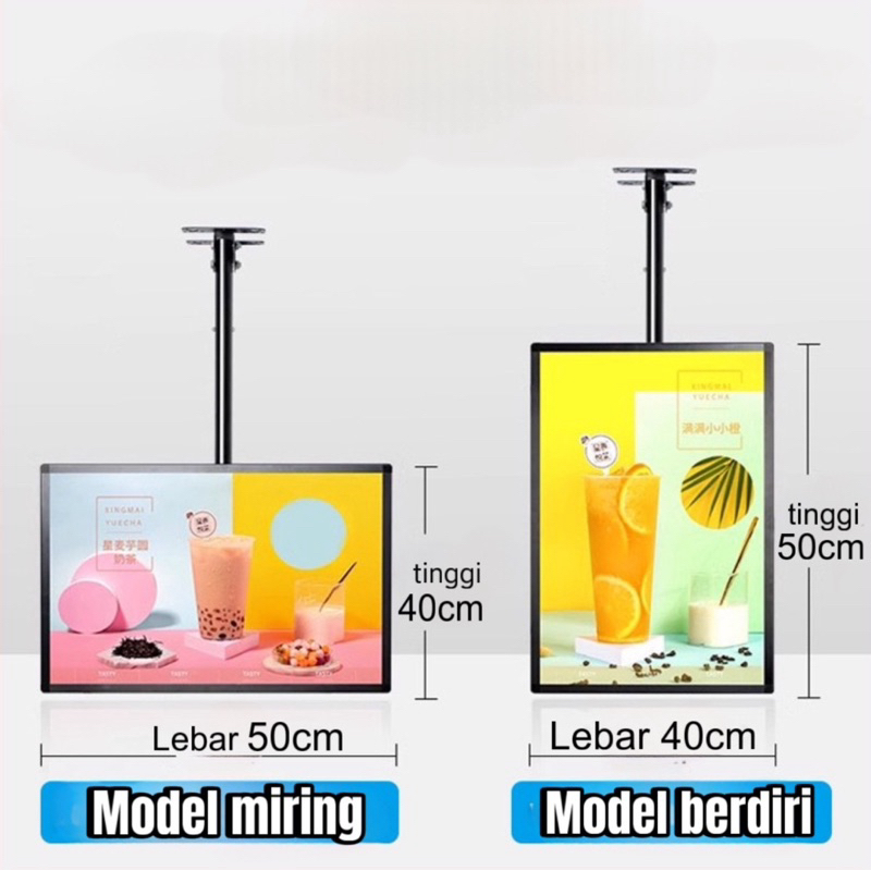 Jual LED Cafe Menu Board/ LED Sign board/Slim Light Box/LED Light Box/LED Display Size 40cmx ...