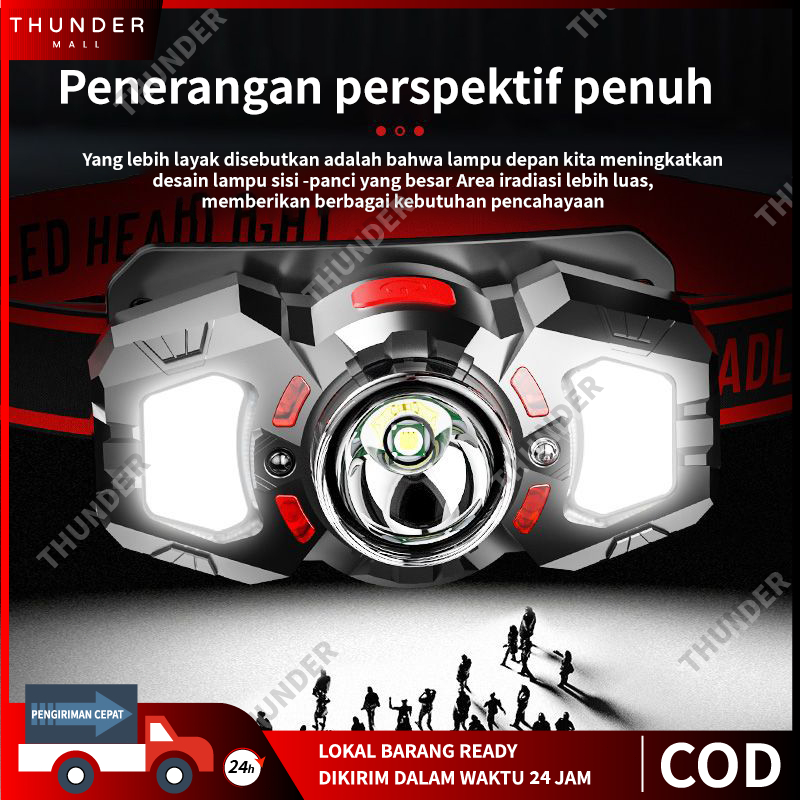 Jual 【Thunder Mall】 Lampu Kepala LED/Headlamp YB008/Super Terang /Type ...
