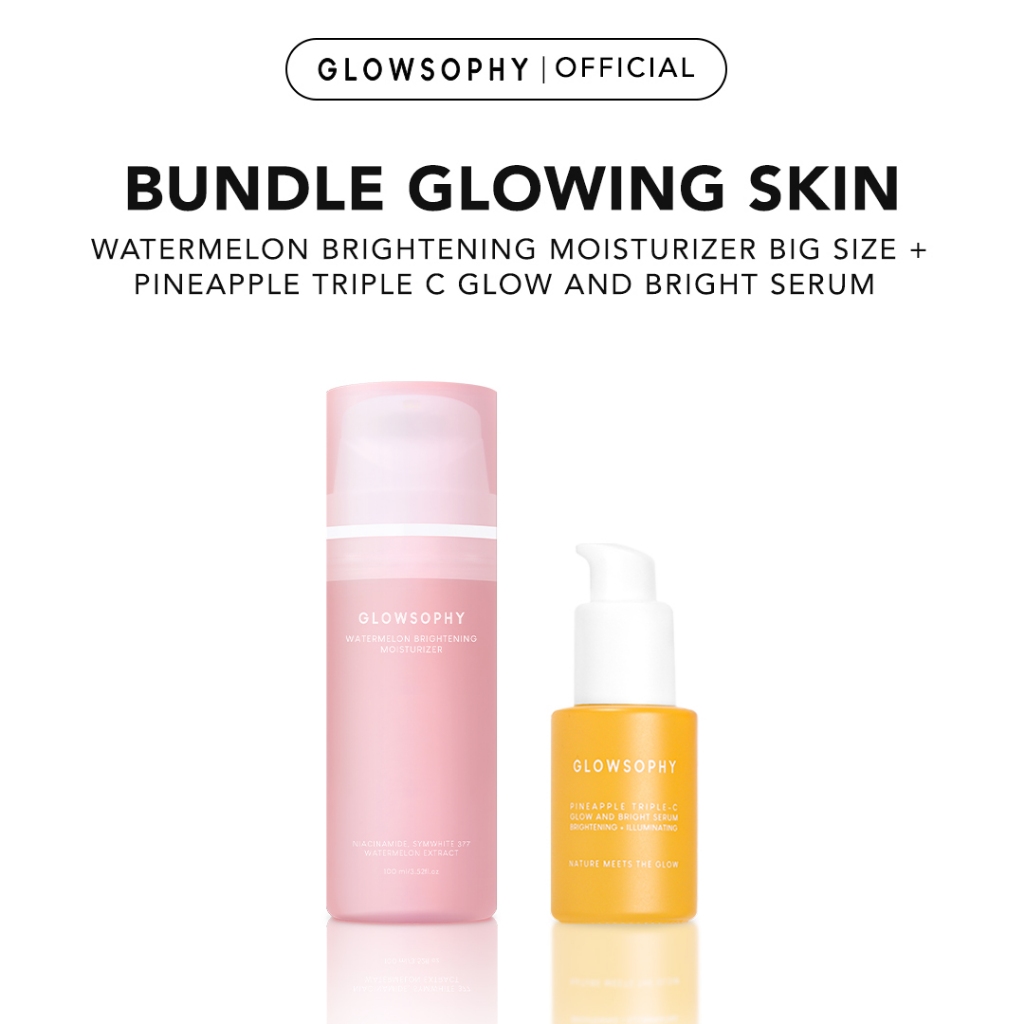 Jual Glowsophy Bundle Glow Skin Watermelon Brightening Moisturizer 100 ml + Pineapple Triple C ...
