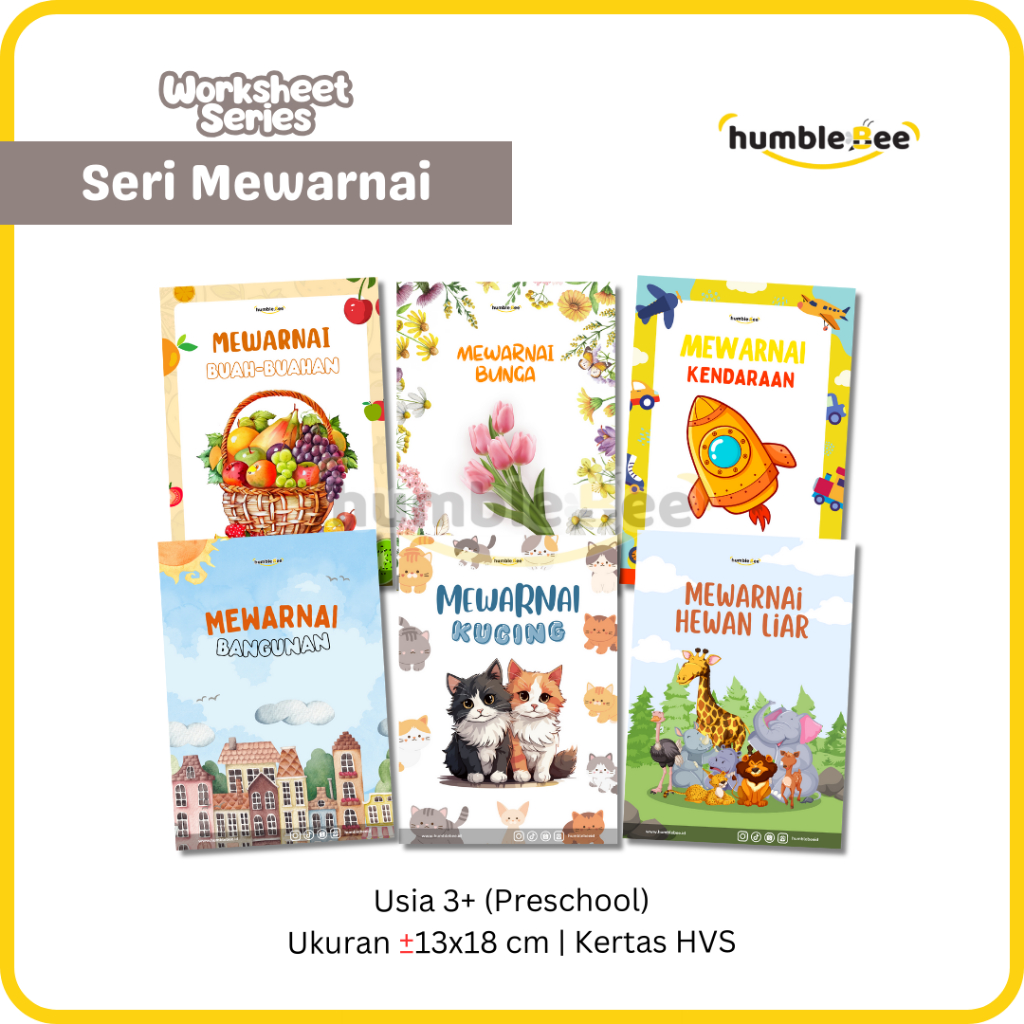 Jual Worksheet - Seri Mewarnai | Lembar Kerja Anak Usia Dini | Buku ...