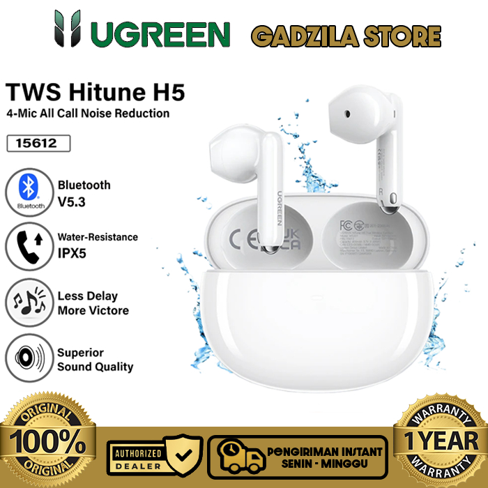 Jual UGREEN Hitune H5 TWS Bluetooth 5.3 Earphones Airbuds True Wireless Earbuds Dynamic Noise ...
