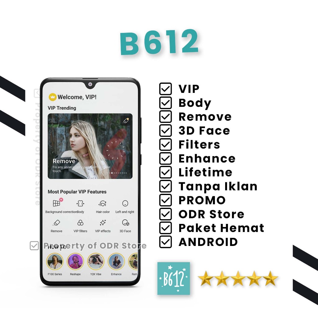 Jual B612 lifetime AI foto dan video Editor Kamera Trendy Terkini | Shopee Indonesia