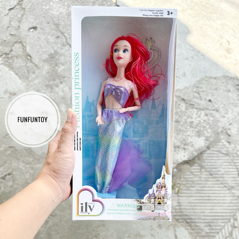 Jual Disney Ariel Rapunzel Elsa Snow White Aurora Belle Classic Doll ...