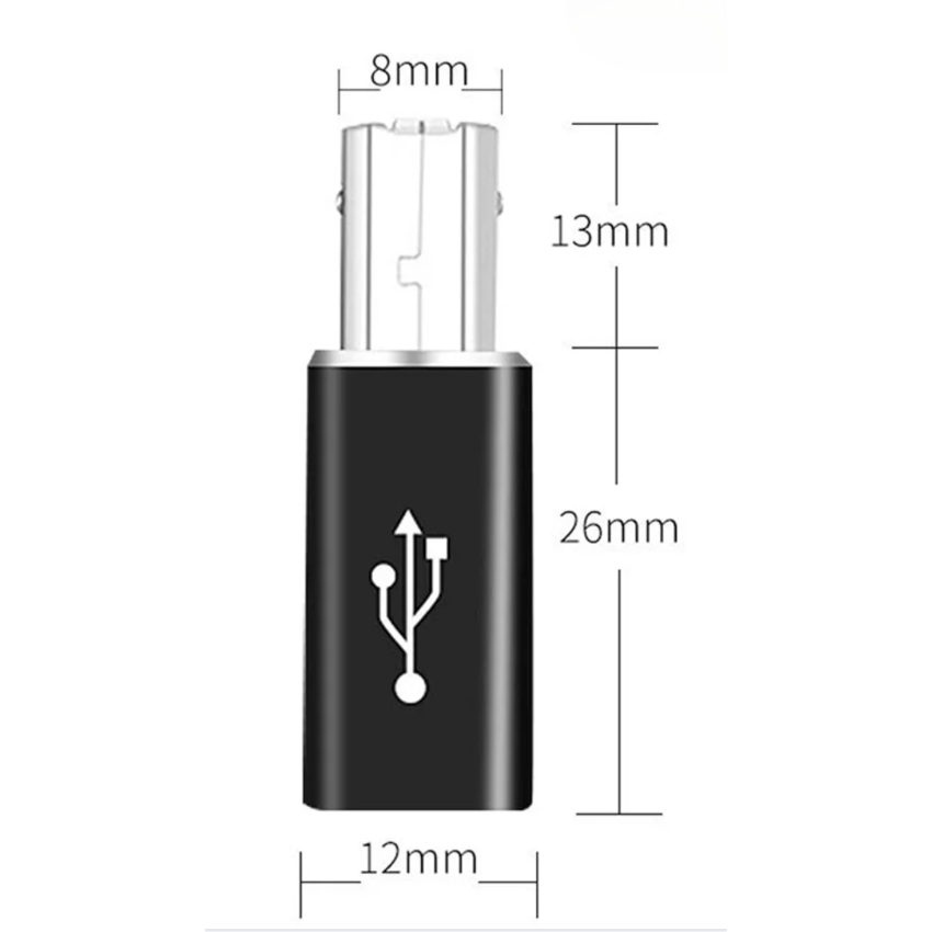 Jual Converter Adaptor Adapter Type C Female ke USB B 2.0 Male MIDI ...