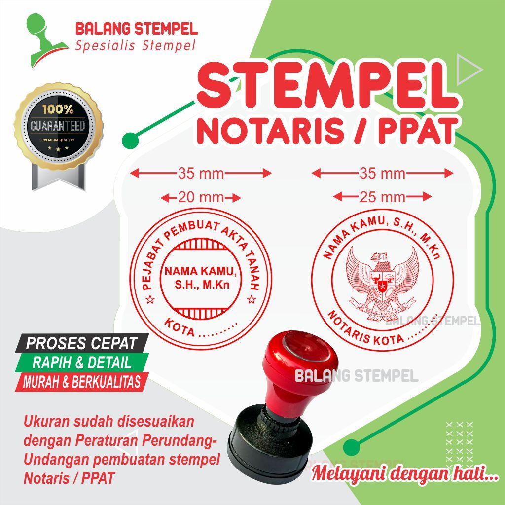 Jual Stempel Notaris Flash Stamp PPAT | Shopee Indonesia