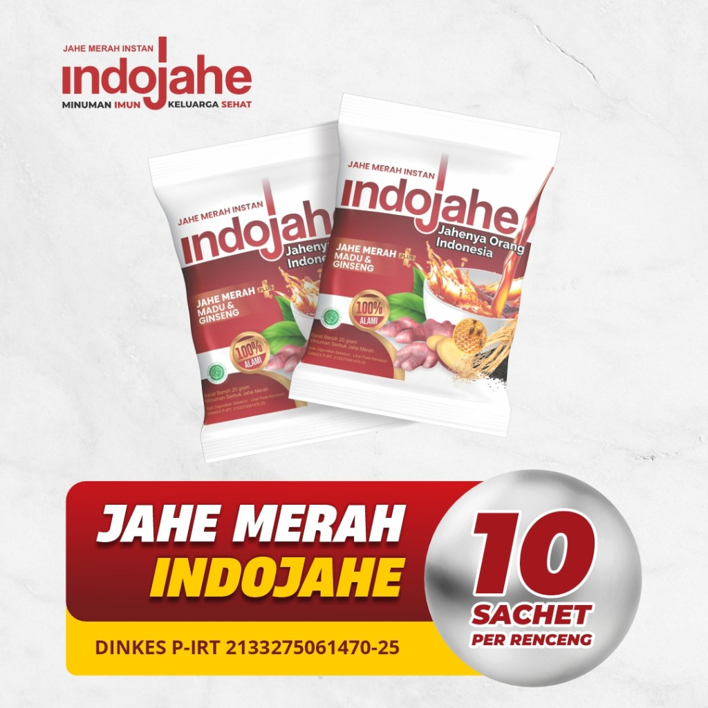 Jual INDOJAHE Indonesia Jahe Merah Premium isi 10 sachet Pelega ...