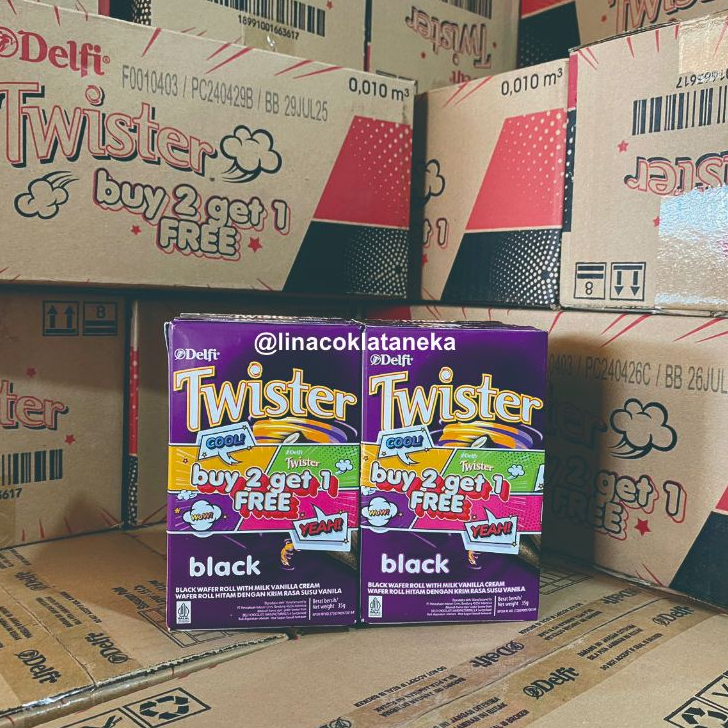 Jual Delfi wafer roll Twister buy 2 get 1 free 1 karton isi 24 pcs ...