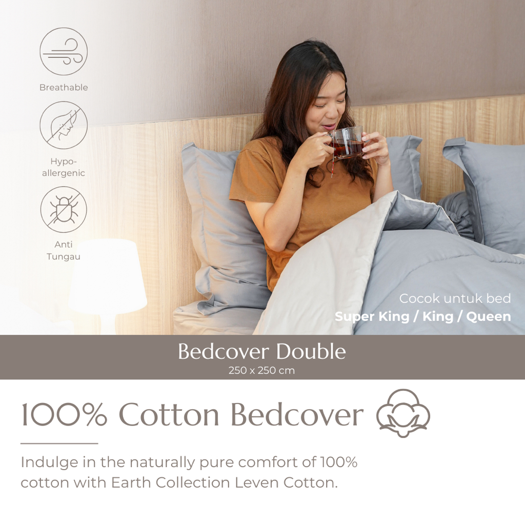 Jual Leven Cotton - BEDCOVER DOUBLE 250x250 - 100% Katun Solid Color ...