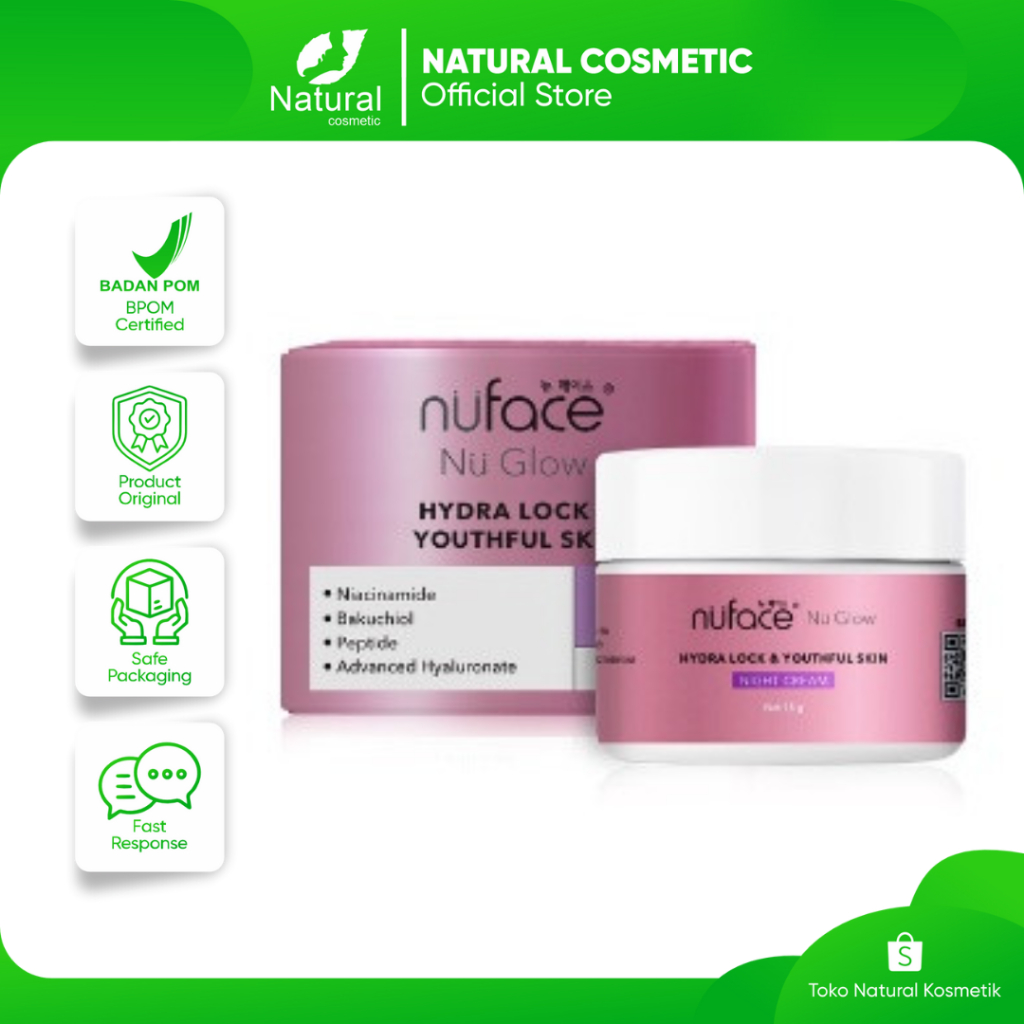 Jual Nuface Nu Glow Hydralock & Youthful Night Cream 15 gr | Shopee ...